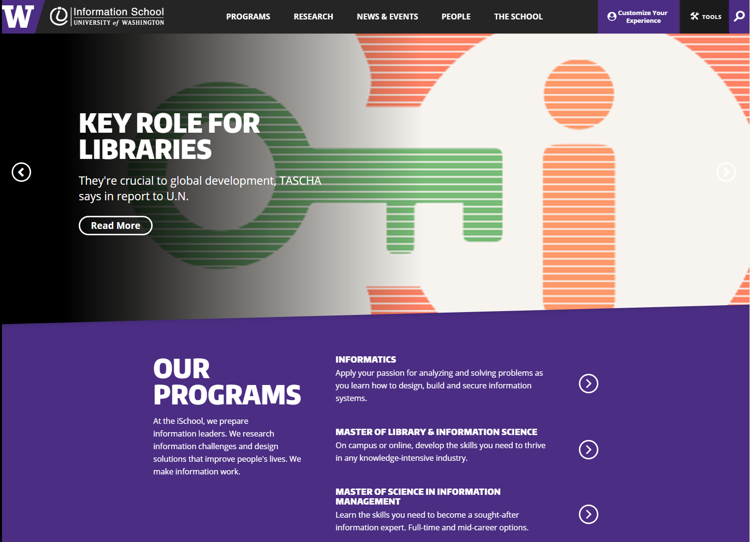 iSchool launches redesigned website | Information School | University ...