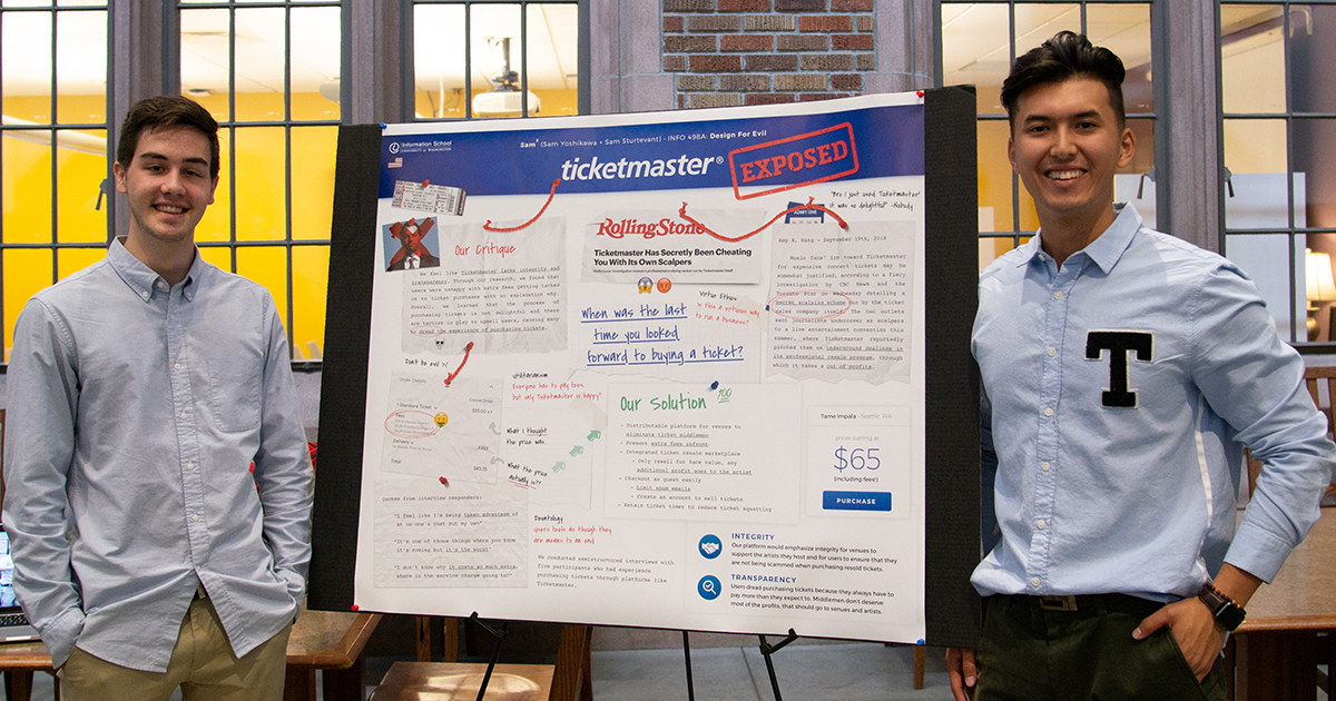 Informatics students take on 'evil' technologies | Information School ...