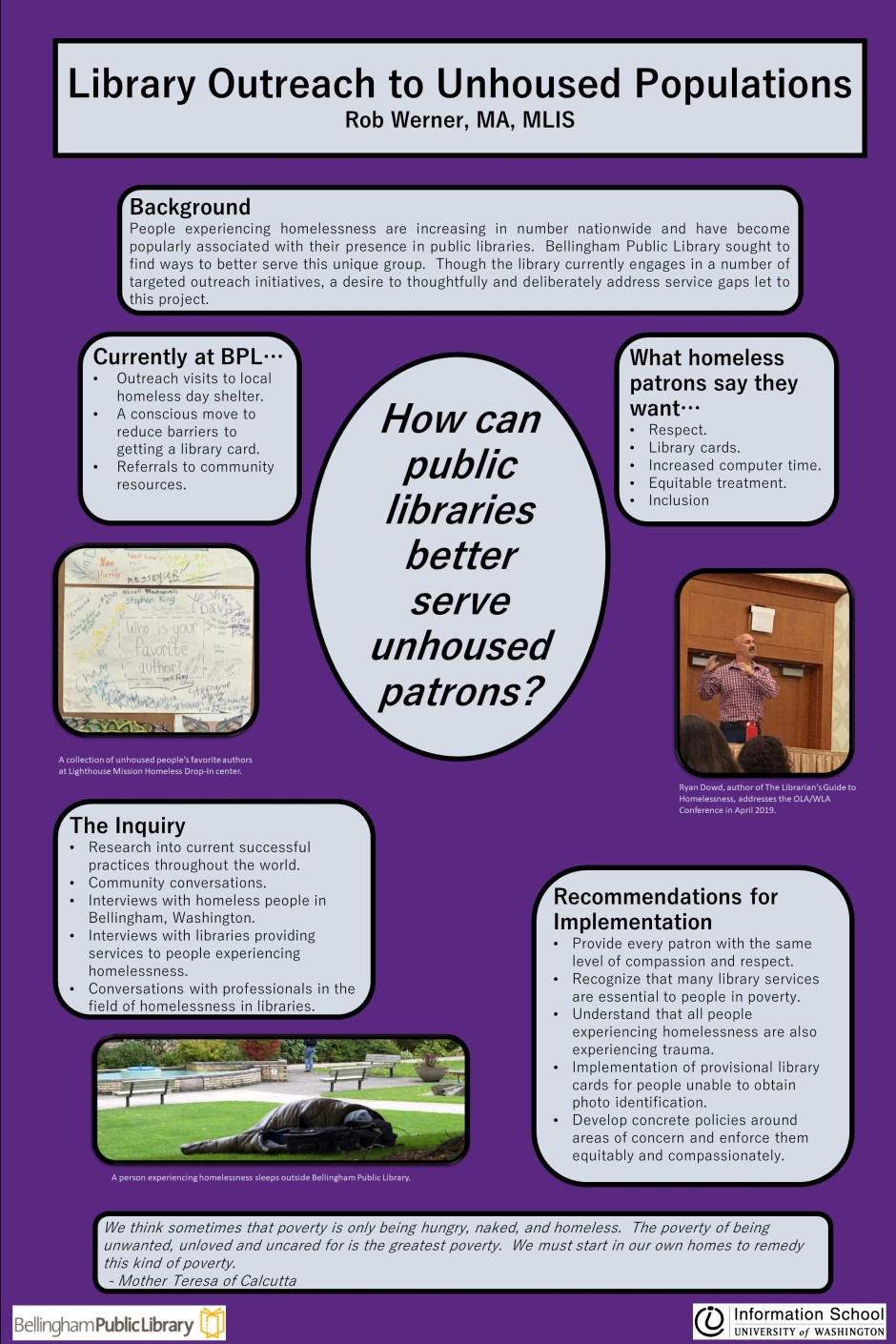 Library Outreach to Unhoused Populations | Information School ...